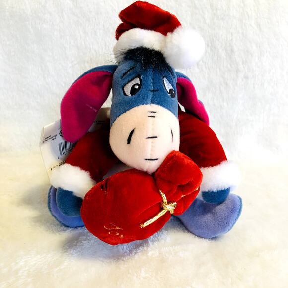 Disney | Toys | Disney Store Winnie The Pooh Eeyore Santa Bean Bag ...